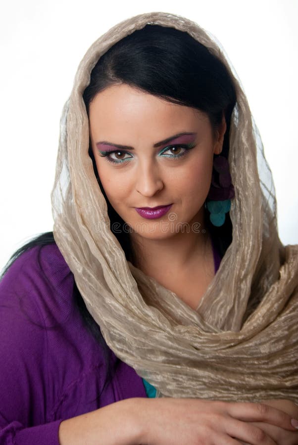 Girl in scarf stock photo. Image of elegance, pretty - 13057510