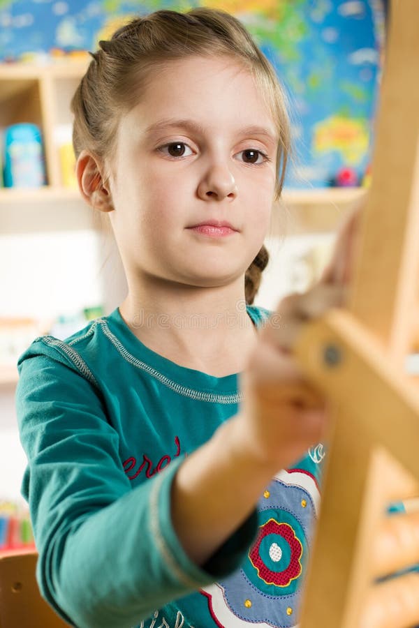 Girl at school stock image. Image of small, happy, female - 50940039
