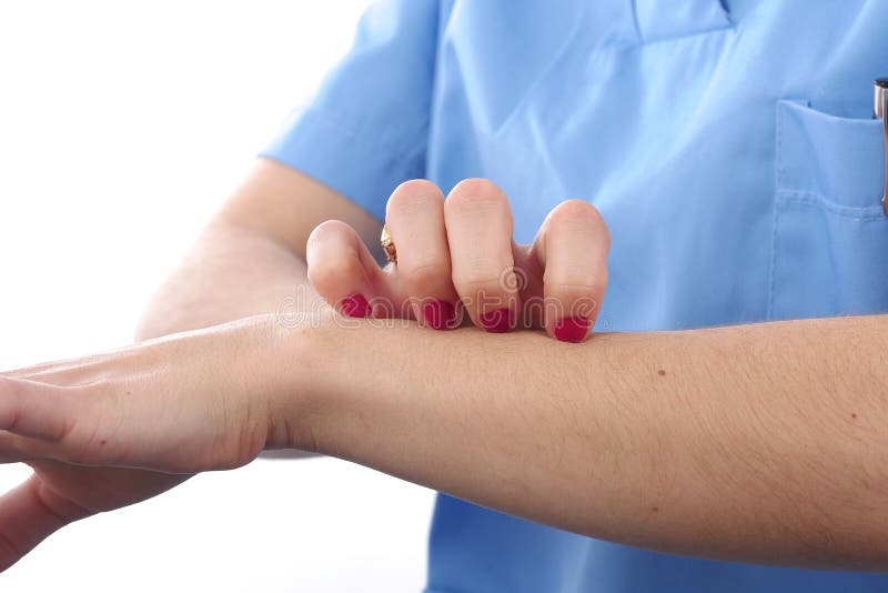 Girl Scratch the Itch with Hand, Itching Stock Image - Image of pimple ...