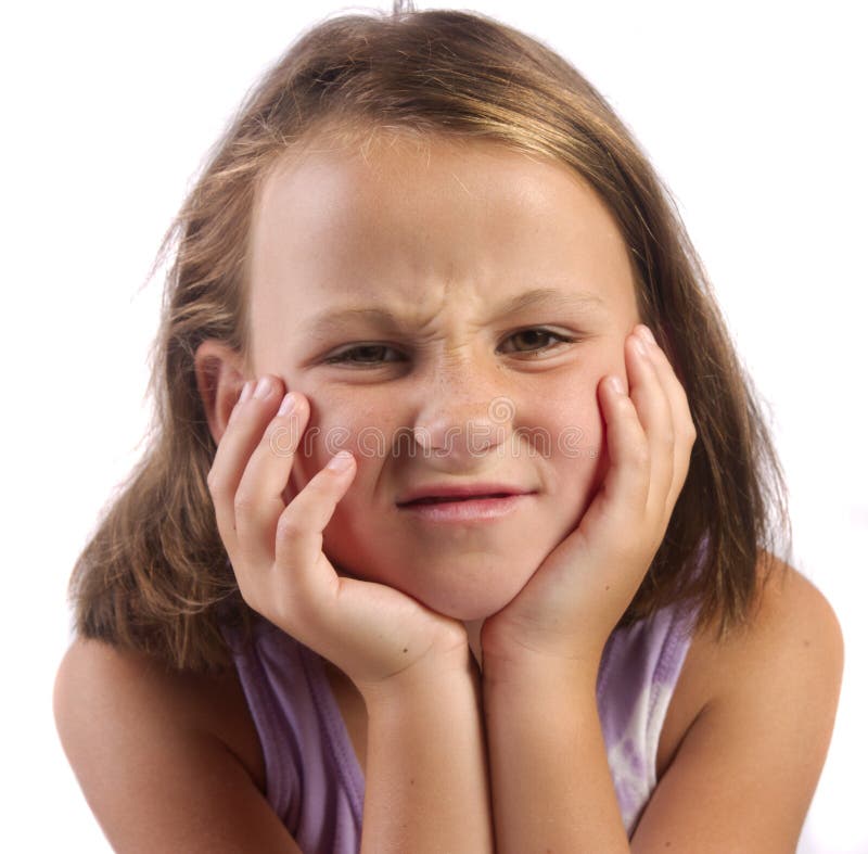 Girl scrunching her face stock image. Image of scrunching - 23145201