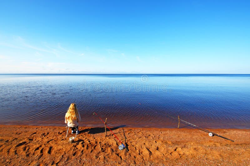 Girl on the seashore stock image. Image of activity, comfortable - 28953051