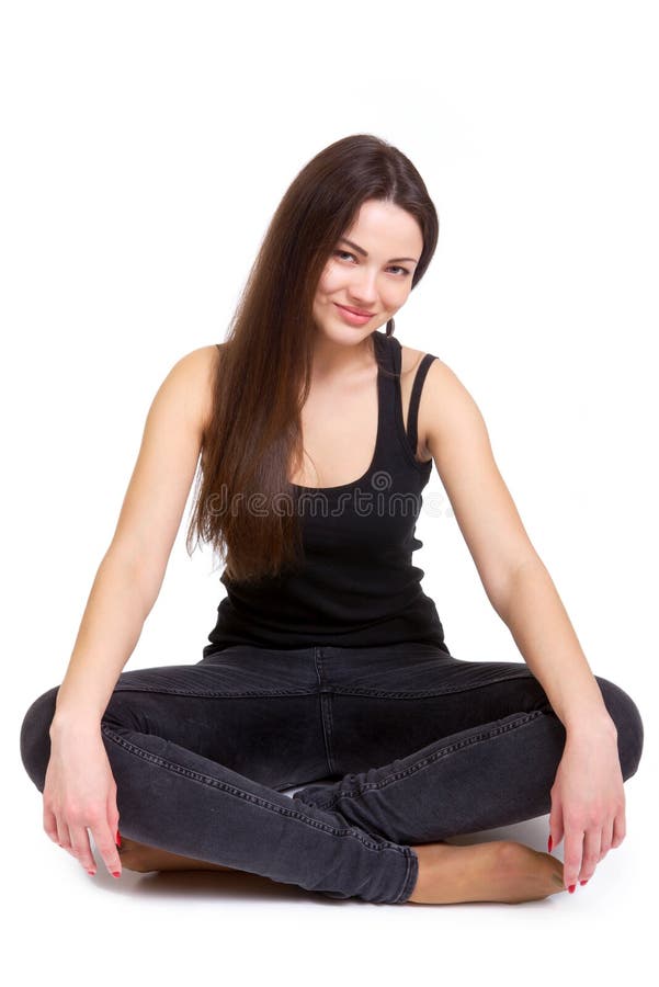 124 Portrait Young Girl Seating Floor Stock Photos - Free & Royalty ...