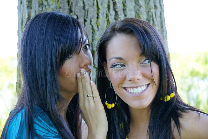 The Girl with a Secret . Model Brunette with Hairstyle of the Care ...