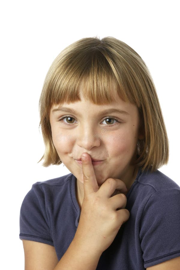 Girl with a secret stock image. Image of face, embarrassed - 6929107