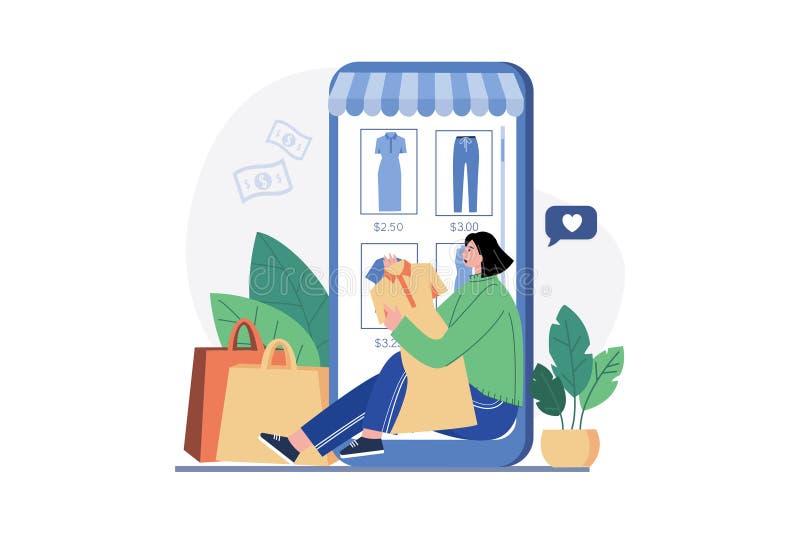 Selecting Clothes Stock Illustrations – 140 Selecting Clothes Stock ...