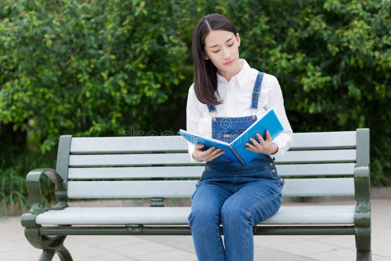 Girl in serious reading stock photo. Image of hope, student - 55841348