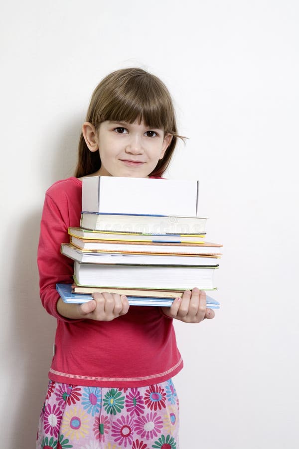 Girl Seven Years Old Carry Books Stock Photos - Free & Royalty-Free ...