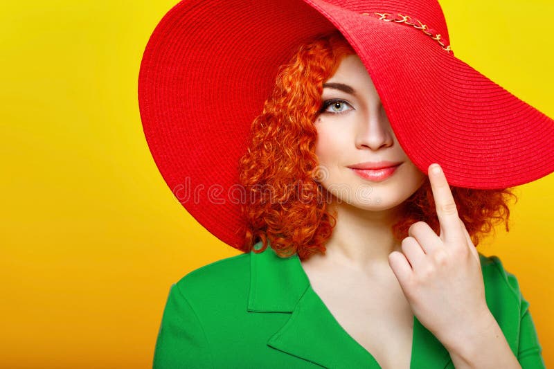 Girl in shady hat stock photo. Image of individuality - 39089276
