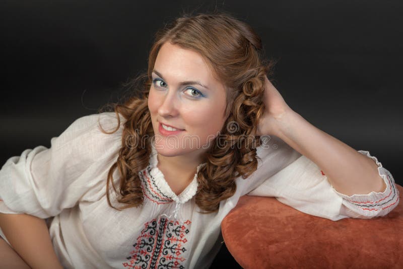 Girl in a shirt stock photo. Image of black, girls, femininity - 28313044