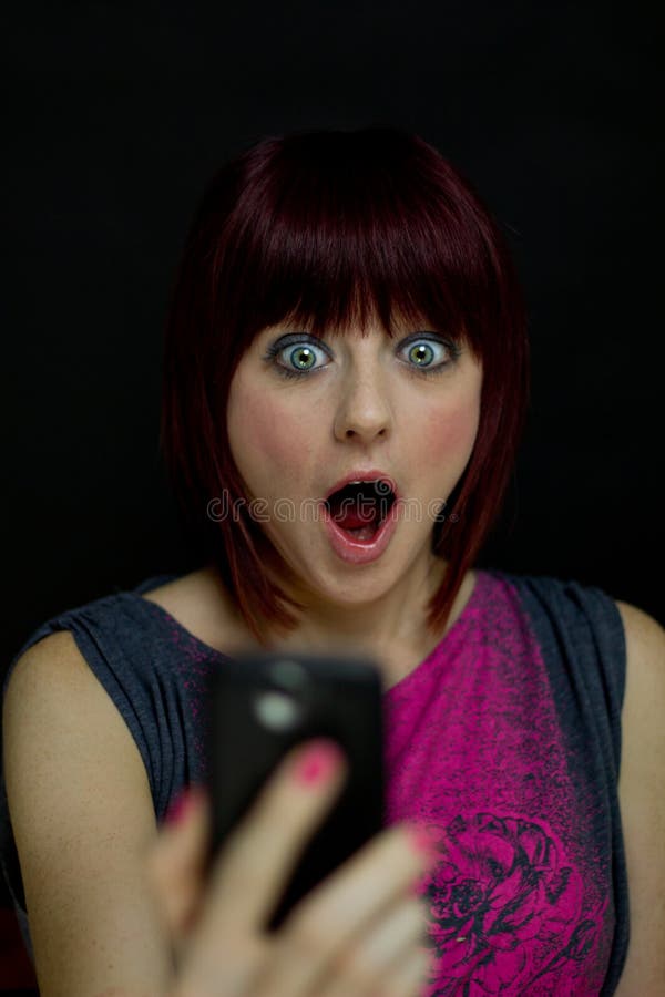 Shocked Girl Covers Her Mouth with Hand Stock Photo - Image of ...