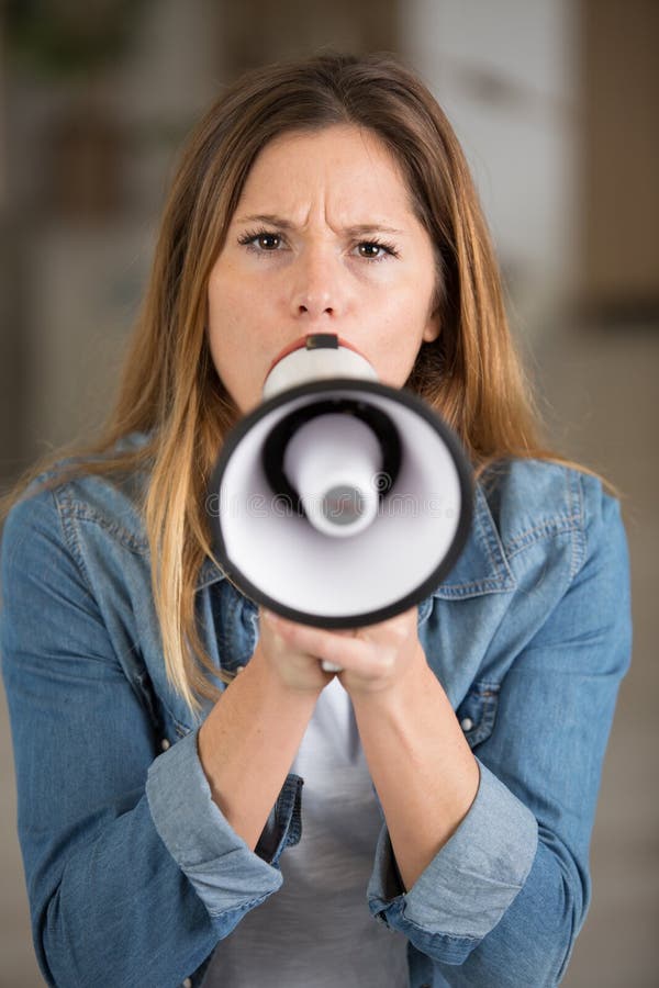 Youth Girl Shouting Out Loud Stock Image - Image of adult, gesture ...