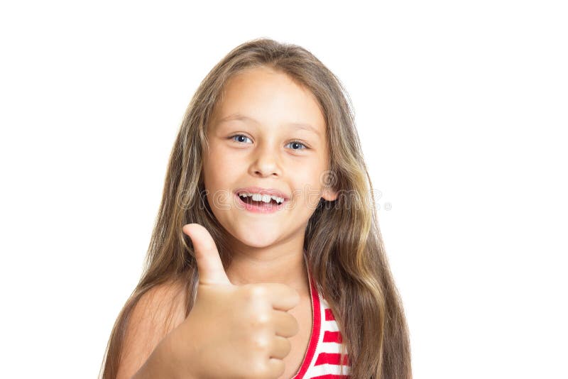 Girl Showing Gesture that Everything is Fine Stock Photo - Image of ...