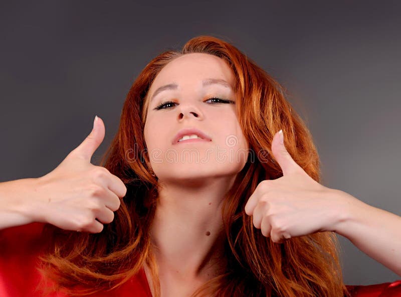 Girl Shows that All is Good Stock Photo - Image of girl, style: 31121060