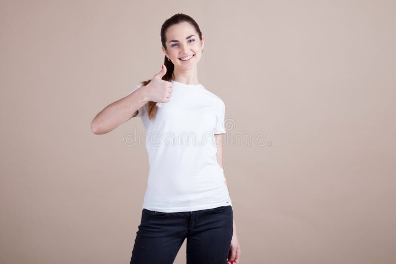 Girl shows good class stock image. Image of agreement - 76500835