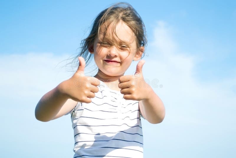 Girl shows hand sign stock photo. Image of fingers, young - 25403180