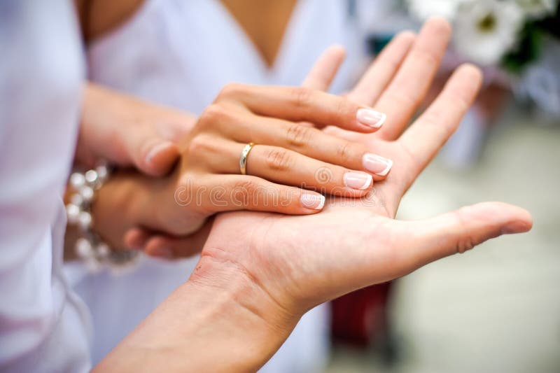 Girl Shows Her Wedding Ring Stock Image - Image of friends, diamond ...