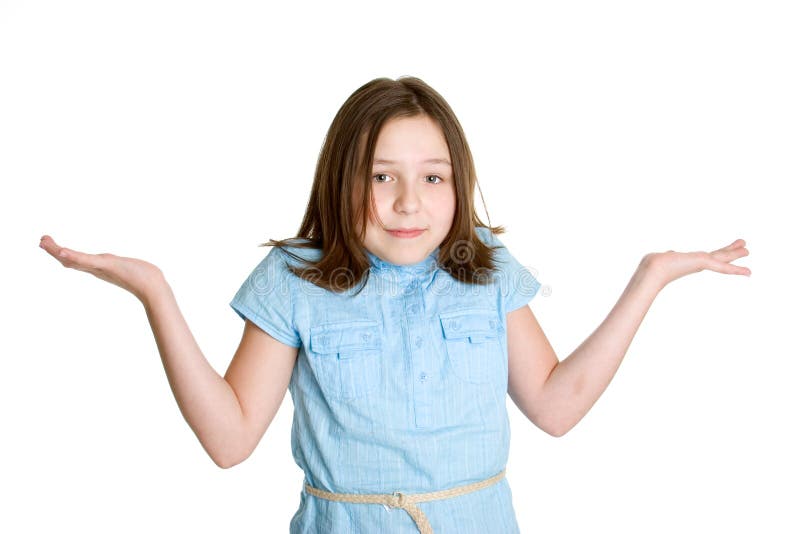 Girl Shrugging stock photo. Image of young, girl, girls - 2328898
