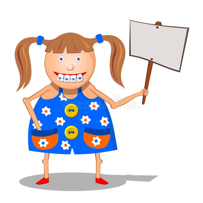 Cartoon Girl Sign Stock Illustrations – 65,434 Cartoon Girl Sign Stock ...