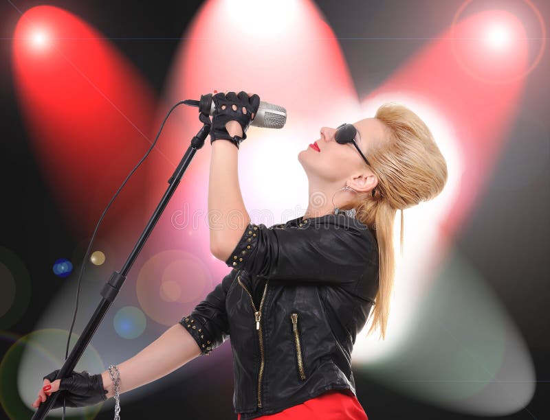 Girl singer stock photo. Image of music, musician, portrait - 42397164