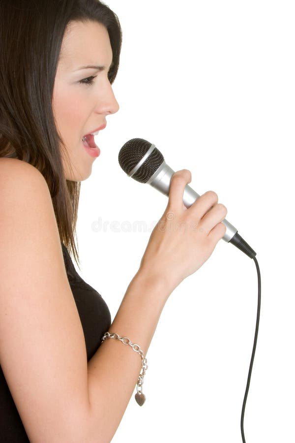 Girl Singing stock image. Image of beautiful, kareoke - 4845223