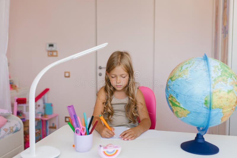 Girl Completing Creative Task Stock Photos - Free & Royalty-Free Stock ...