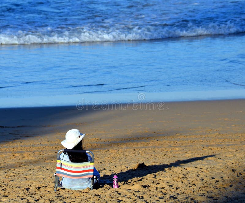 Girl Sitting Alone on the Beach Editorial Photo - Image of holiday, summer: 79202341