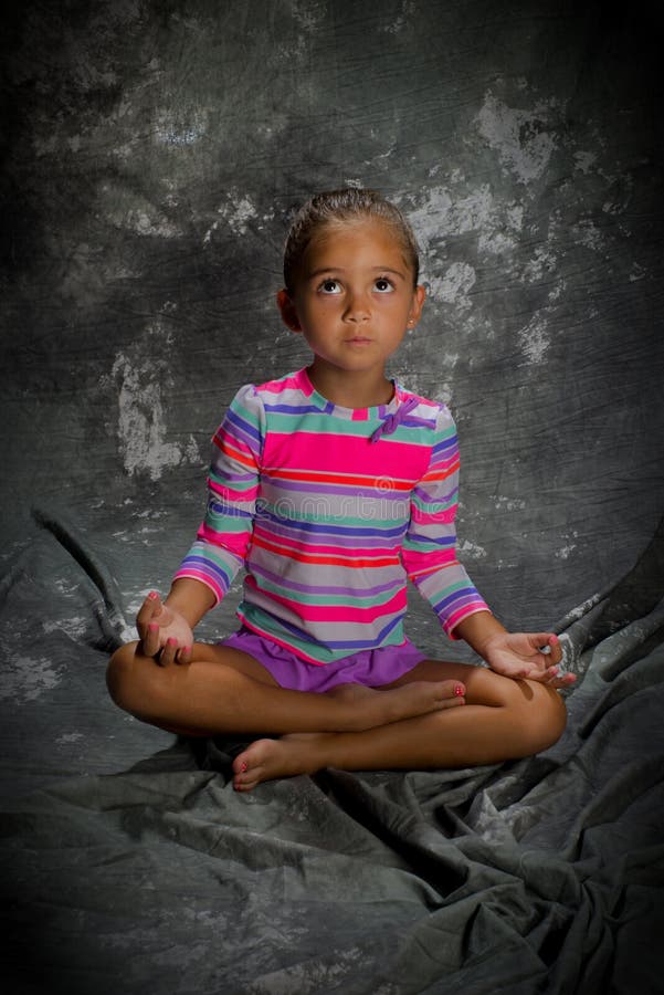 Girl Sitting on Backdrop Doing Yoga Stock Image - Image of beach, yoga ...