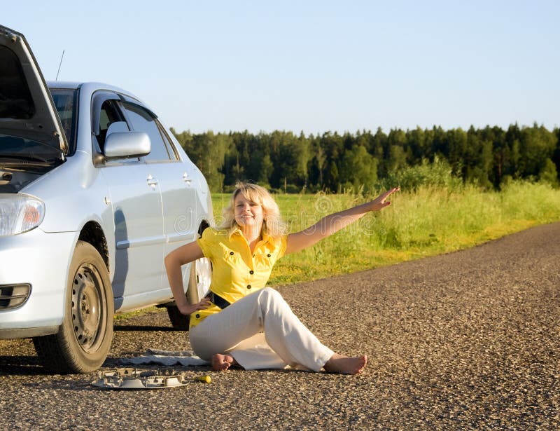 Girl Taking Wheelchair from Car Stock Photo - Image of handicapped ...