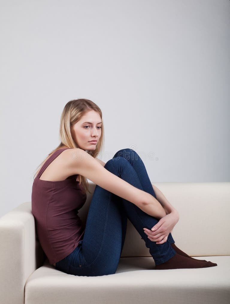 422 Girl Sitting Hugging Legs Stock Photos - Free & Royalty-Free Stock ...