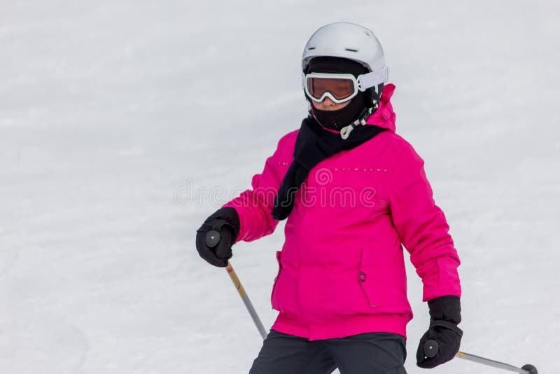 Girl skiing stock image. Image of playful, child, lesson - 49908637