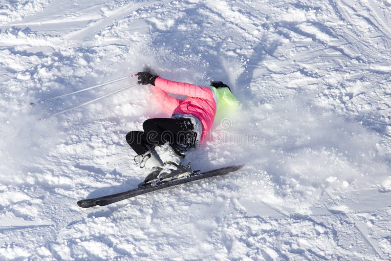 Girl Skiing in the Snow in Winter Editorial Stock Photo - Image of cool ...
