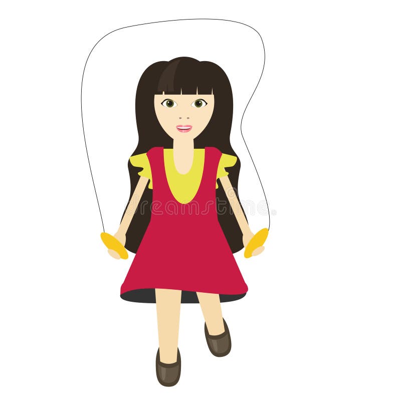 Girl Skip Rope Stock Illustrations – 413 Girl Skip Rope Stock ...