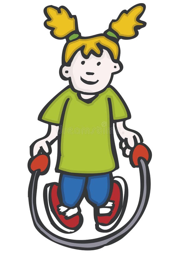 Cartoon Girl Skipping Stock Illustrations – 1,282 Cartoon Girl Skipping ...