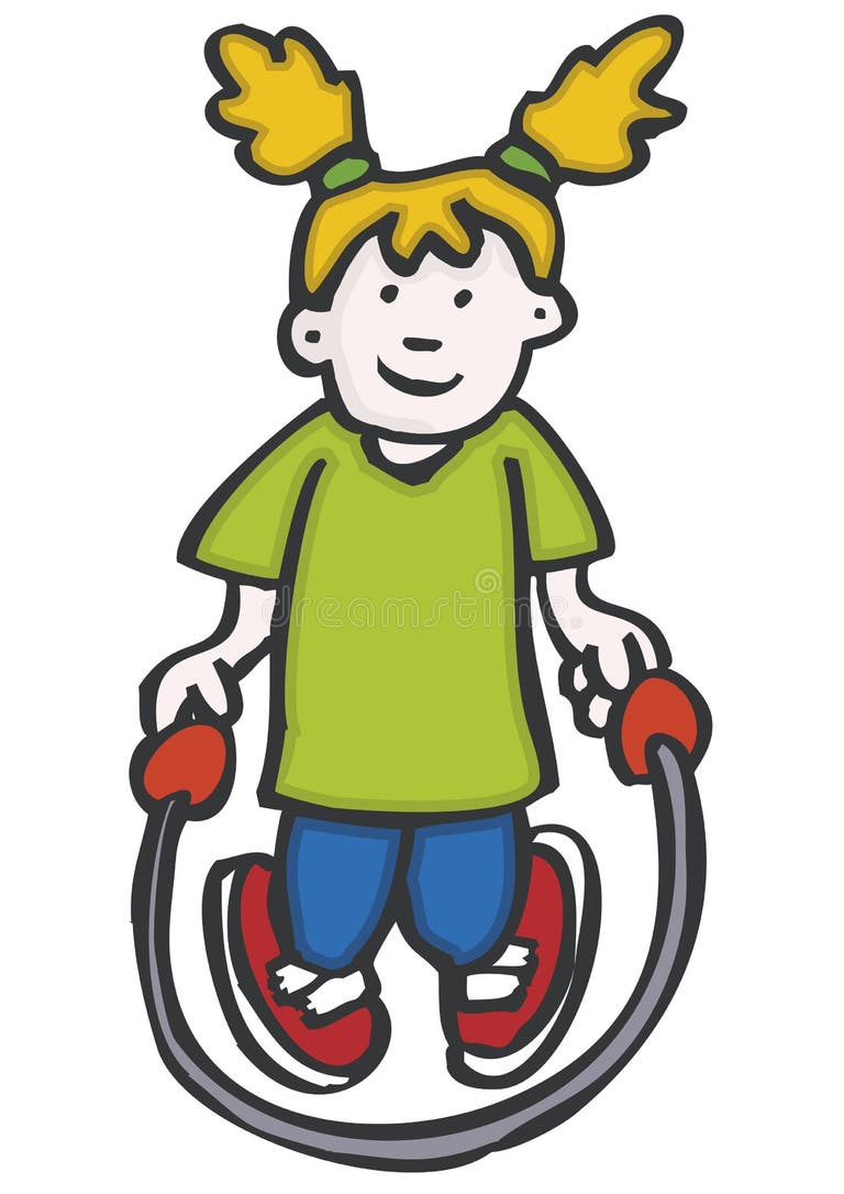 Cartoon Girl Skipping Stock Illustrations – 1,282 Cartoon Girl Skipping ...