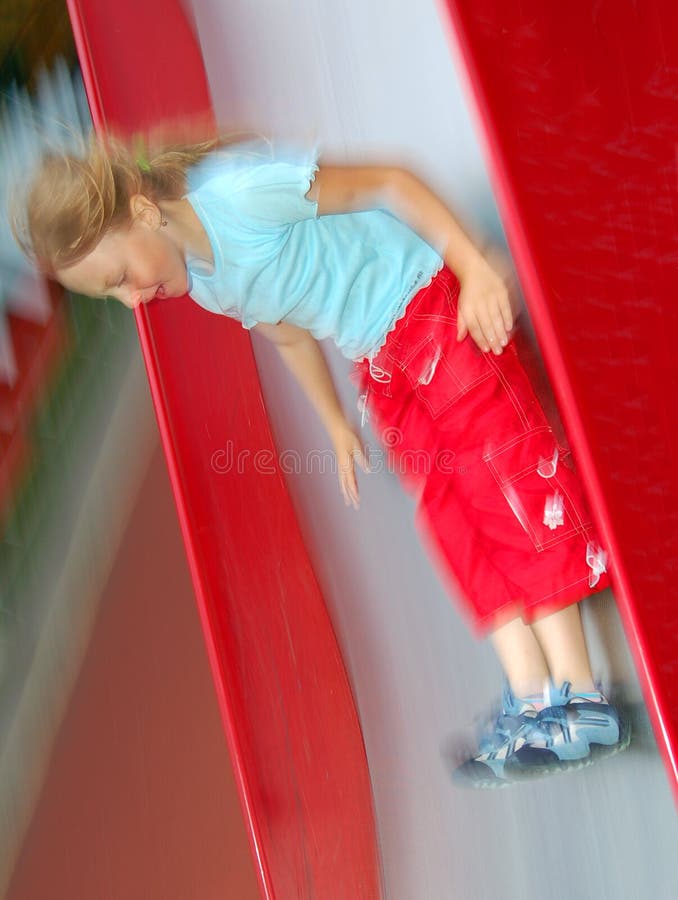 Girl sliding on slide stock photo. Image of speedy, teenager - 12588676