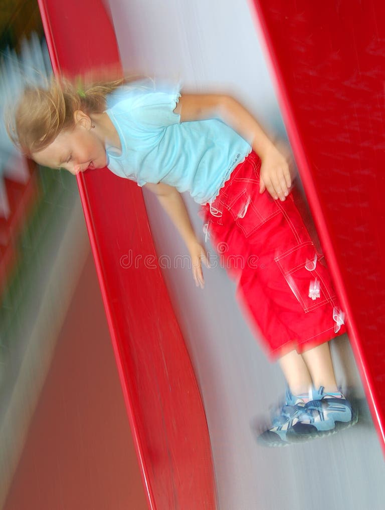 Girl sliding on slide stock photo. Image of speedy, teenager - 12588676
