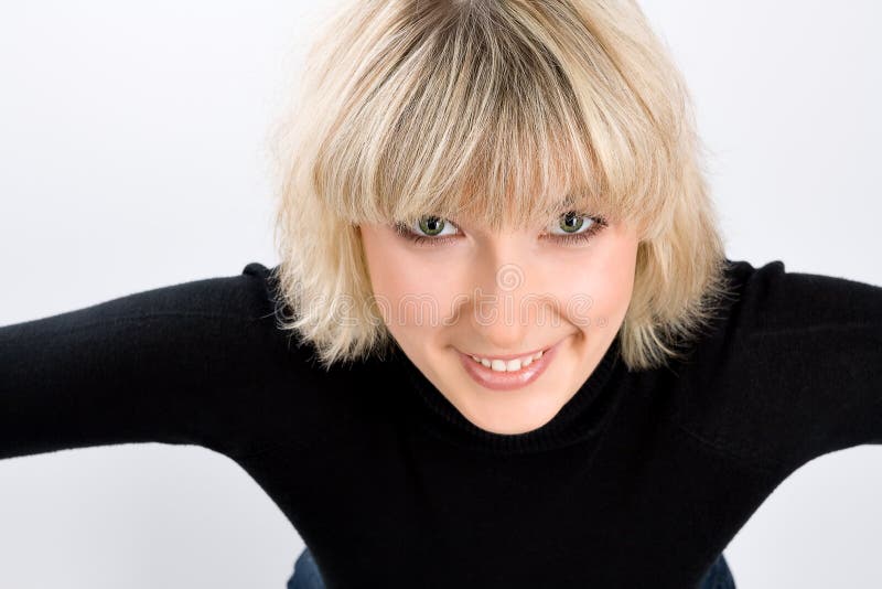 Girl with a Smile and Friendly Expression Stock Image - Image of ...