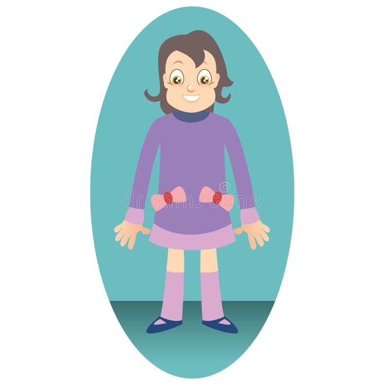 Girl Smiling. Vector Illustration Decorative Design Stock Vector ...