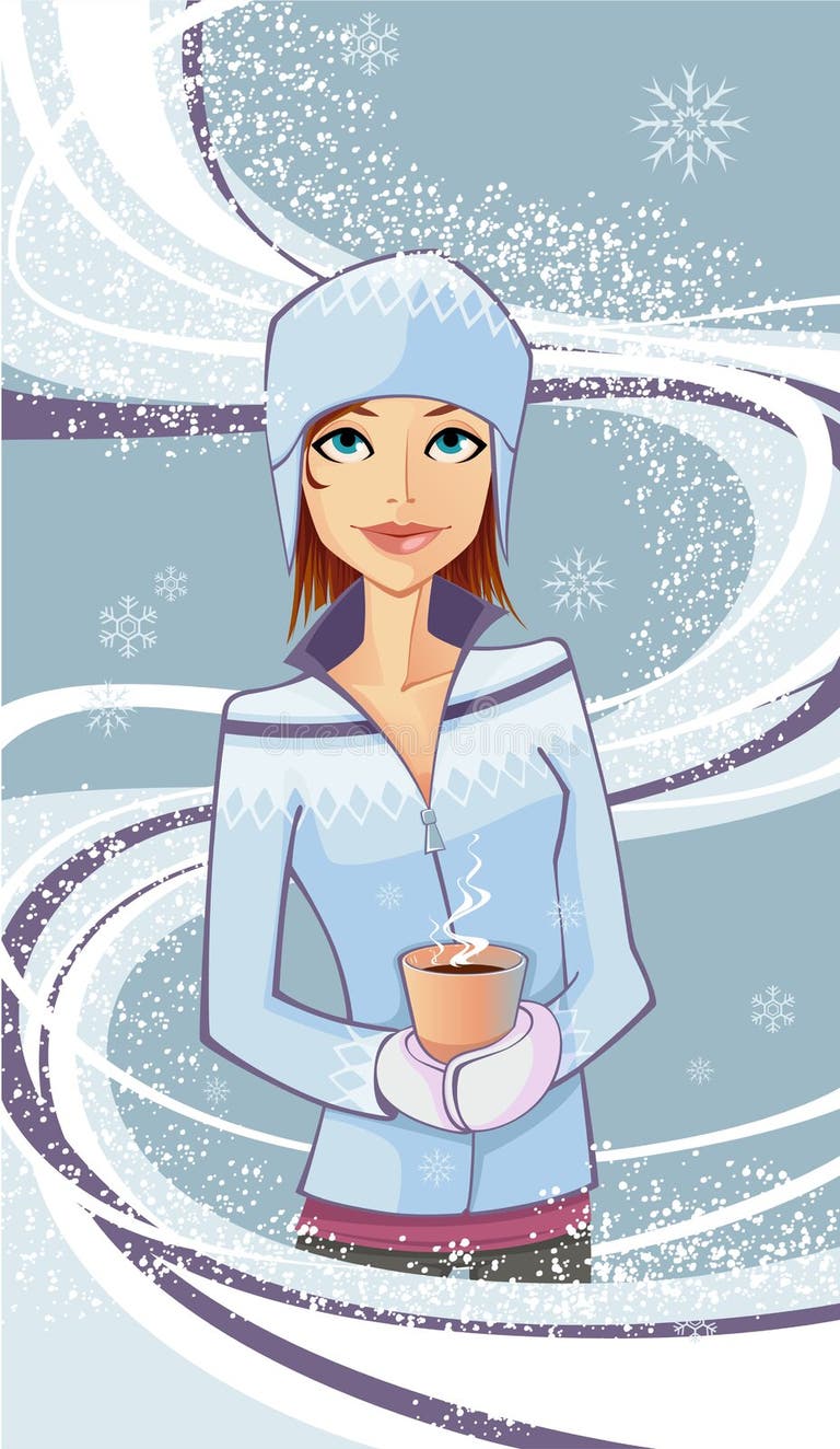 Cartoon Girl Snow Stock Illustrations – 23,849 Cartoon Girl Snow Stock ...