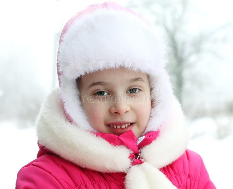 Girl in the snow stock image. Image of snow, morning - 49988277