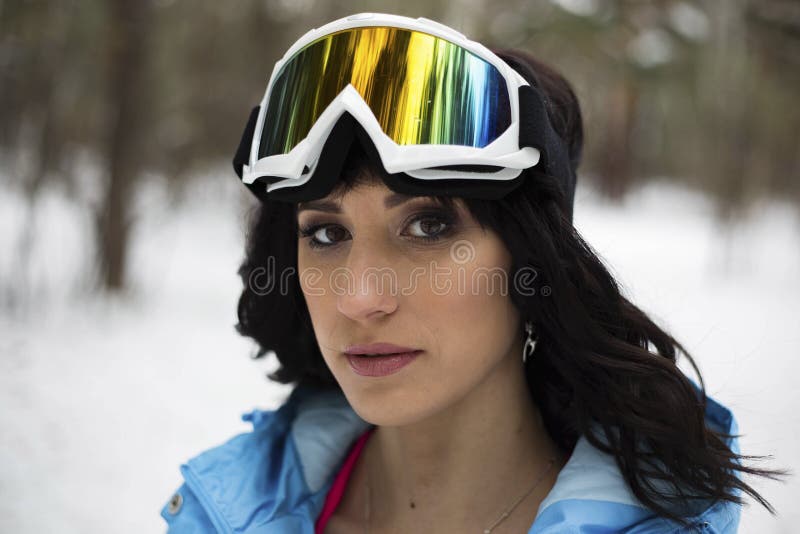 Girl on snowboard stock image. Image of girl, snowboard - 88014161