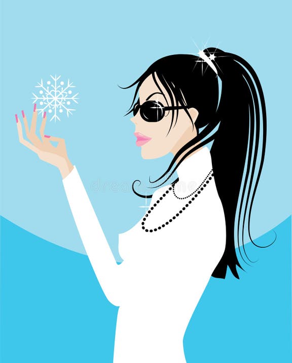 Snowflake Girl Stock Illustrations – 9,640 Snowflake Girl Stock ...
