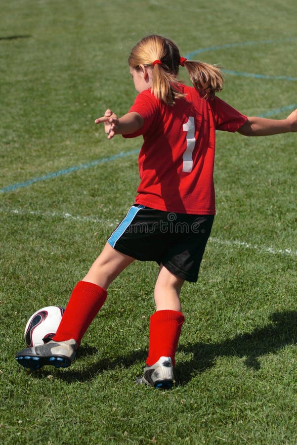 Girl at Soccer Field 45 stock photo. Image of move, pass - 2750444