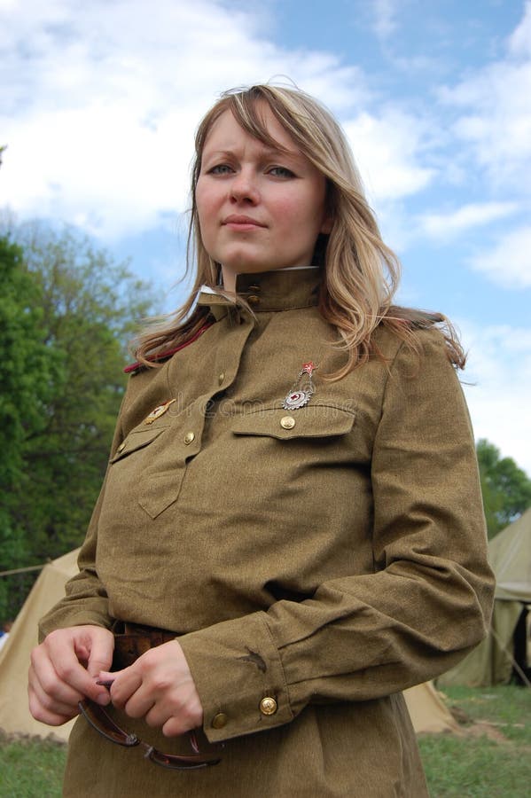 Girl In Soviet WW2 Uniform Picture. Image: 9415350