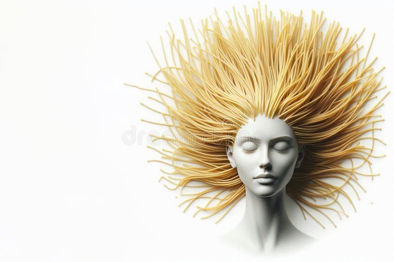 Girl Spaghetti Hair Space Text Stock Photos - Free & Royalty-Free Stock ...