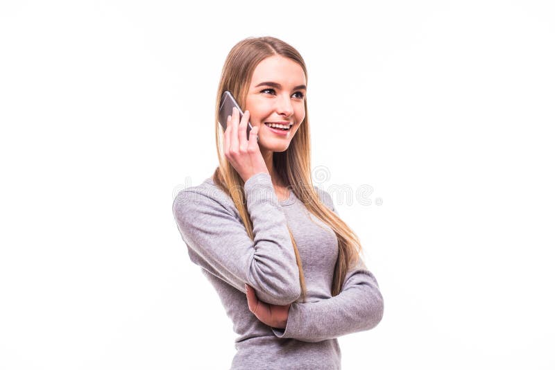Girl speak on phone stock photo. Image of learning, girl - 83416326