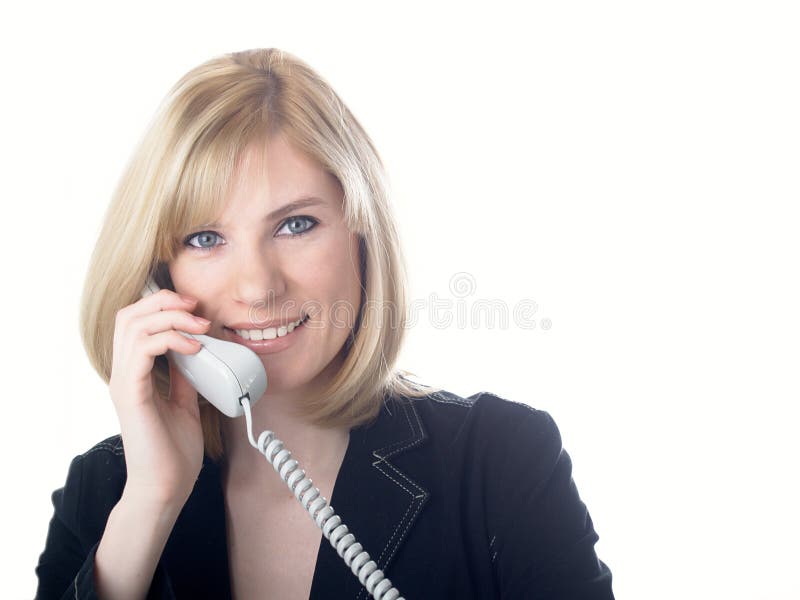 The Girl Speaks on the Phone Stock Photo - Image of agent, helpline ...