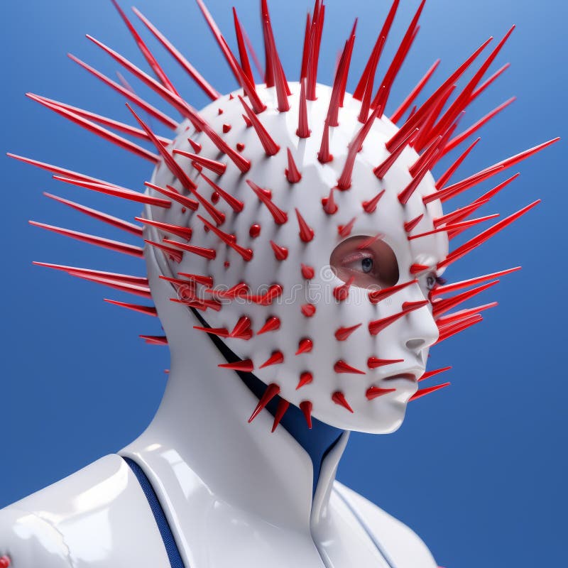 Spiked Hair Orange Figure: Action-packed Cartoon Style Stock ...