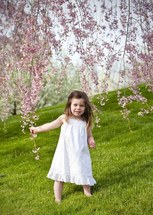 Girl in spring stock image. Image of spring, holding - 19569015