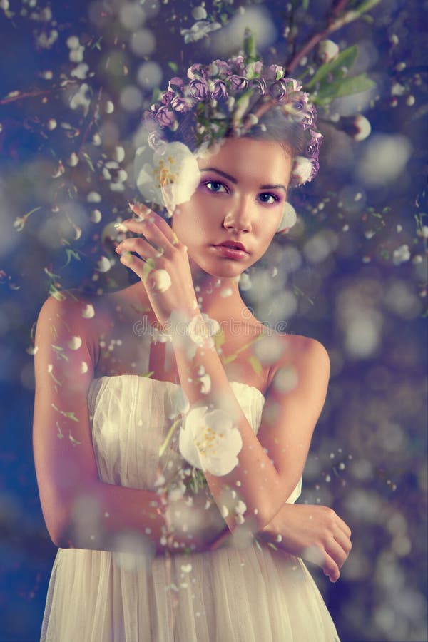 Spring goddess stock image. Image of attraction, fashion - 33079129